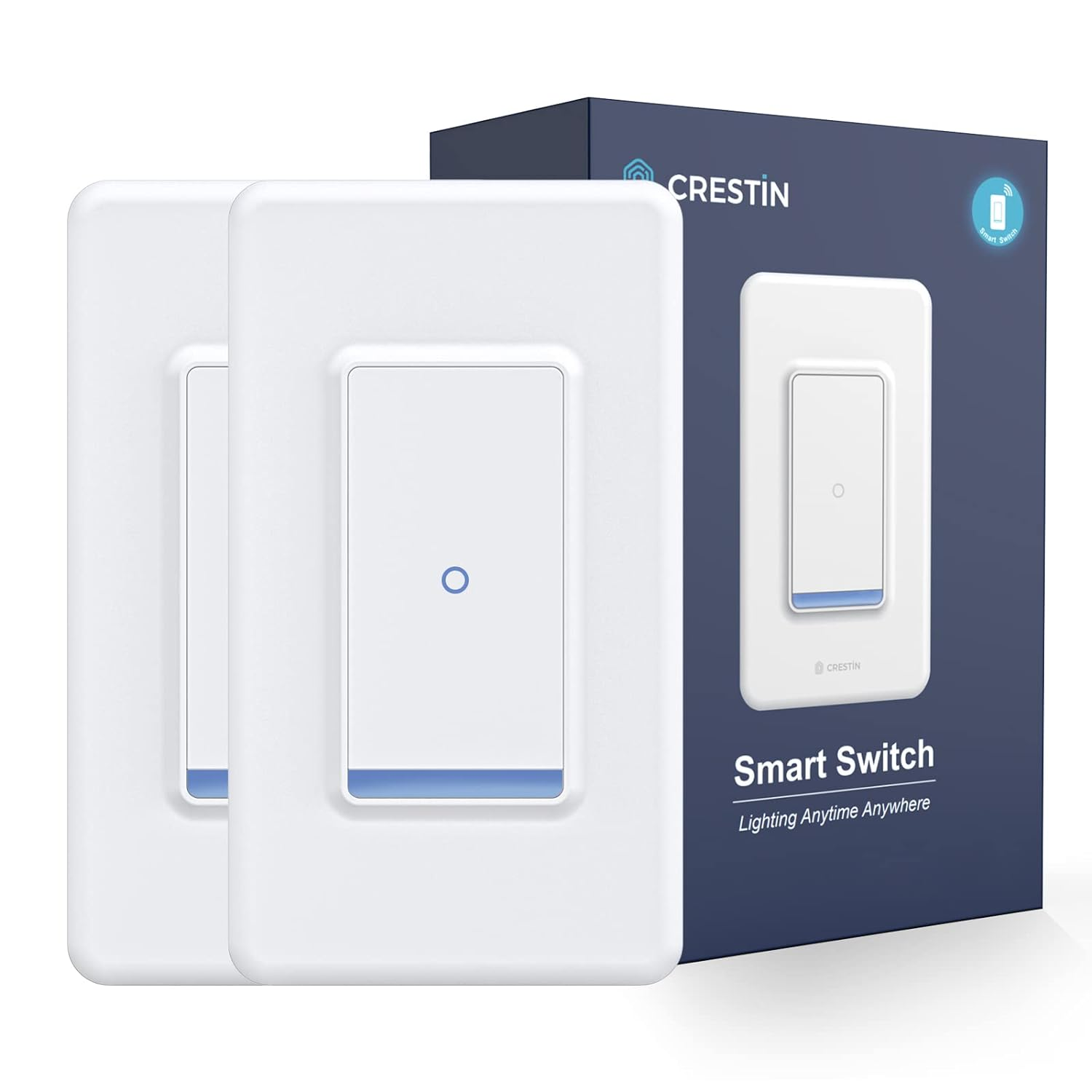 Interruptor Inteligente CRESTIN WiFi y Bluetooth (Paquete de 2) - OFERTU