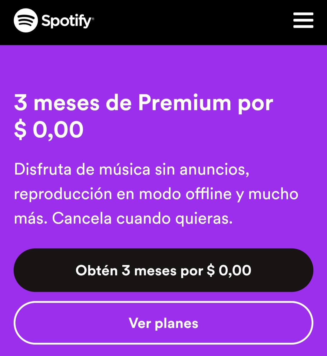 3 Meses de Spotify Premium Gratis (Cuenta nueva) - OFERTU