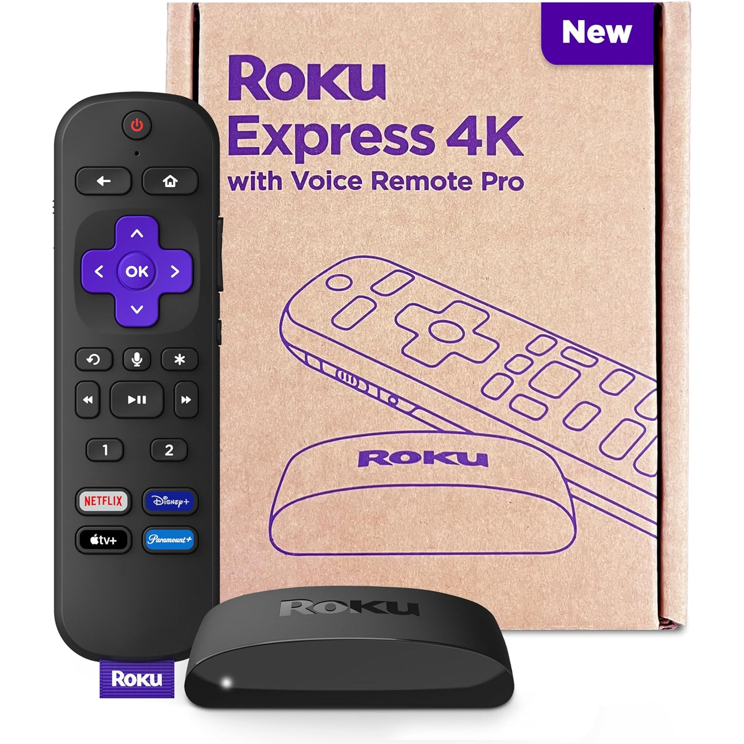 Roku Express 4K con control remoto por voz Pro - OFERTU